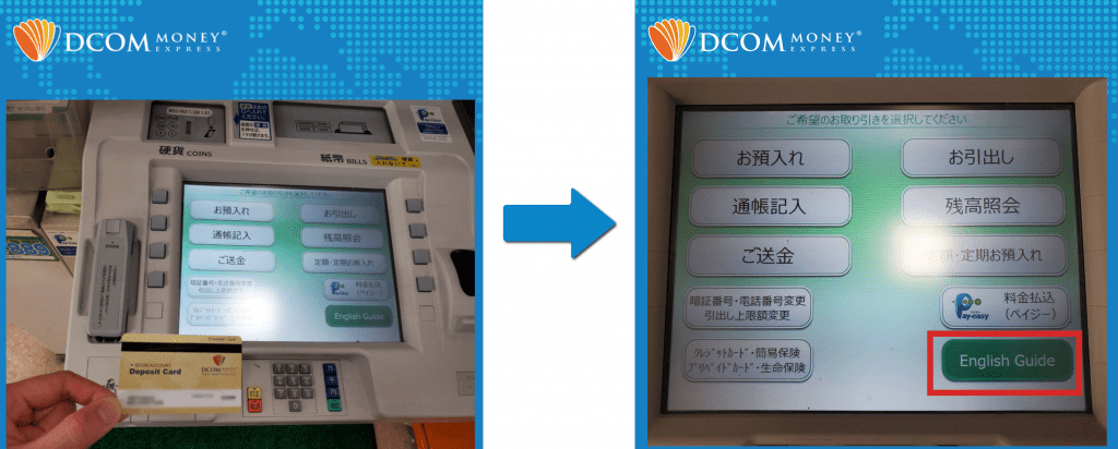 Petunjuk Deposit dengan Kartu Gold DCOM - DCOM Money Express