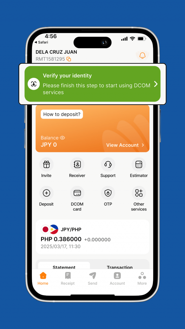 Register now and activate your DCOM Account - DCOM Money Express